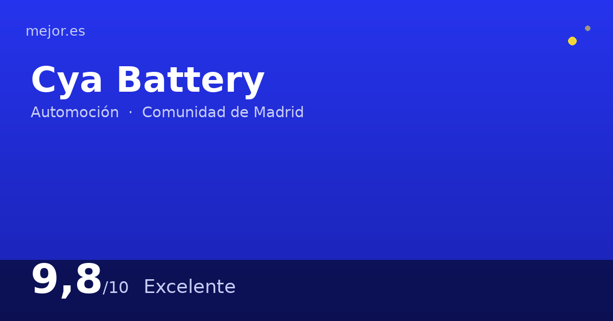 Cya Battery de Coslada (Madrid) - Mejor.es